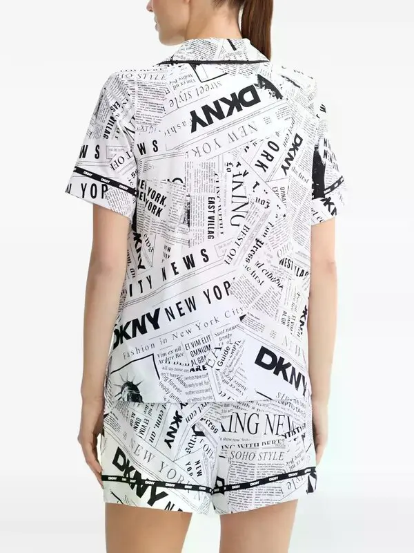 Dkny Newspaper-print Pajamas