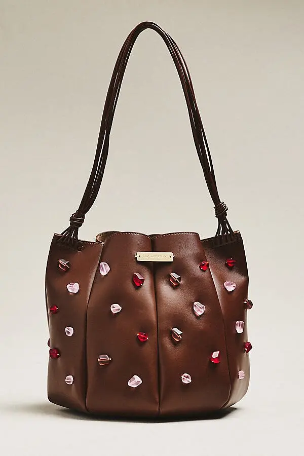 THE WOLF GANG Bomba Leather Shoulder Bag - Chocolate
