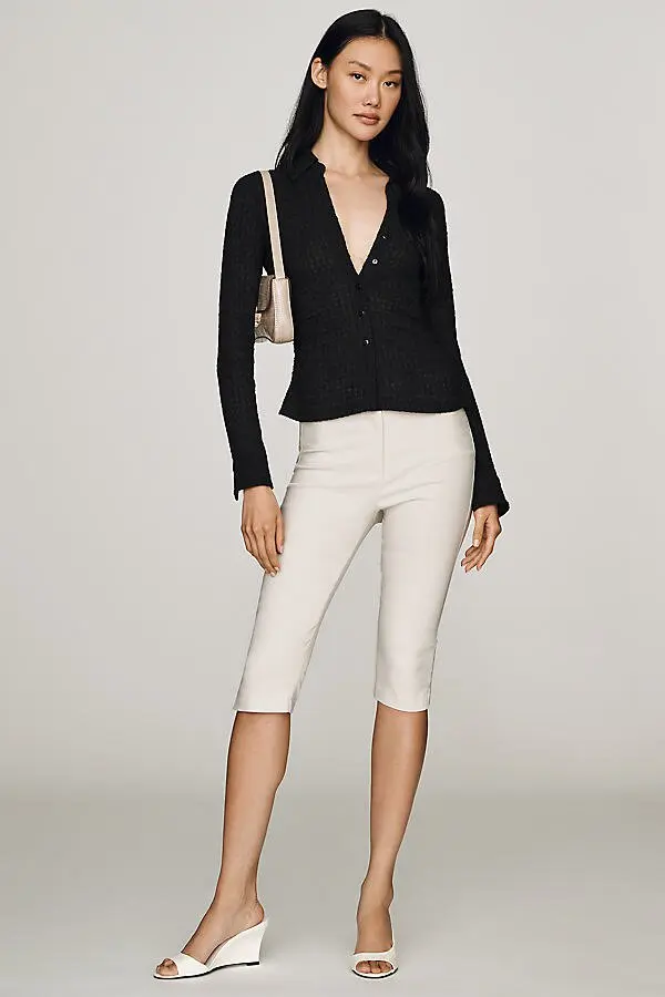 Sanctuary Textured Button-down Shirt - Black