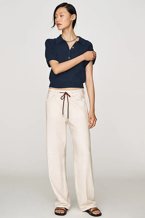 Rag & Bone Miramar Terry High-rise Wide-leg Jeans