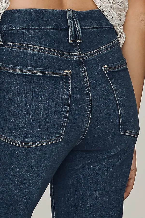 Good American Good Legs Mid Rise Straight Leg Jeans