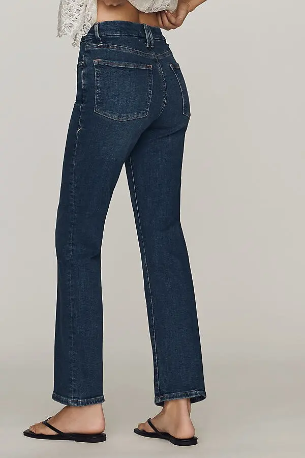 Good American Good Legs Mid Rise Straight Leg Jeans