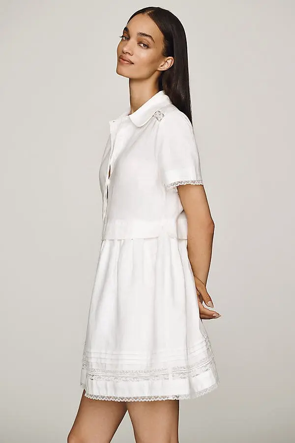 English Factory Lace Trim Mi Dress