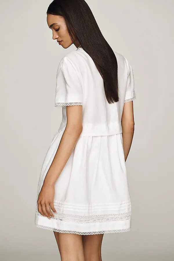English Factory Lace Trim Mi Dress