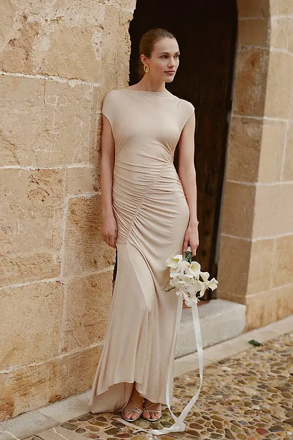 Shona Joy Micro Gathered Maxi Dress