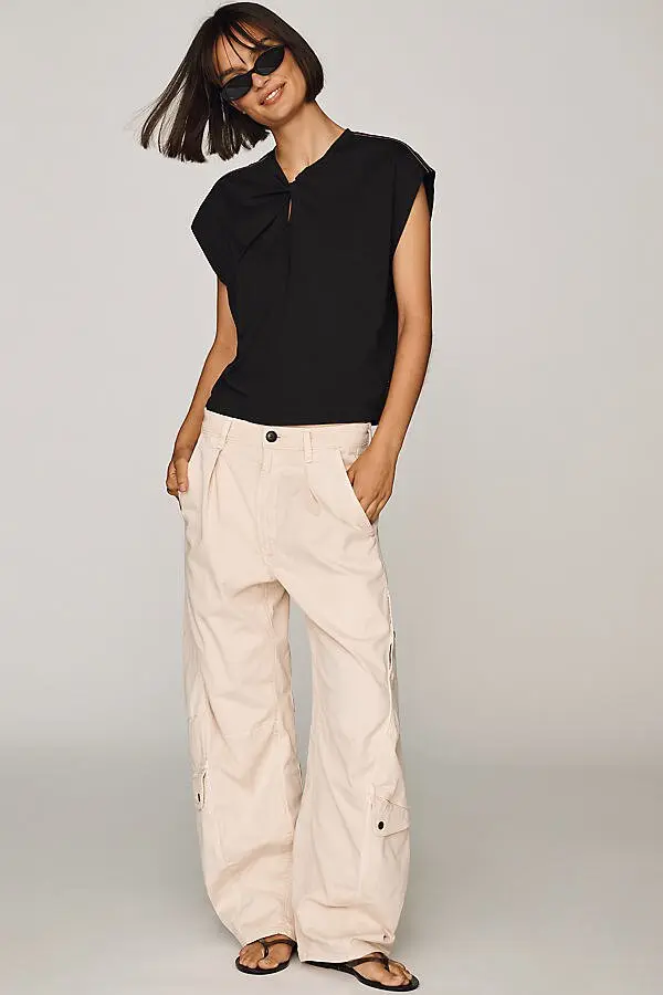 Scotch & Soda Cotton Keyhole Top - Meteorite
