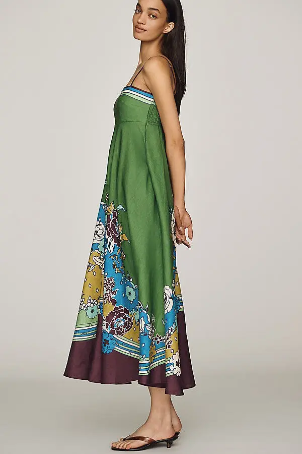 ALEMAIS Nanci Len Midi Dress