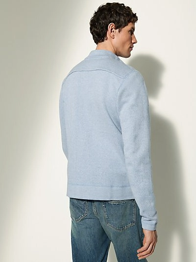 Overland Denton Cotton-blend Half-zip Sweater