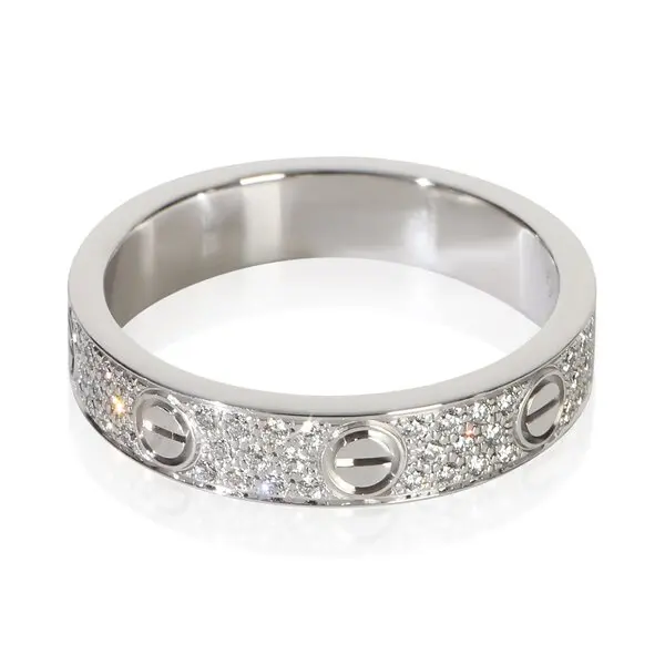 Cartier White Gold Diamond Small Model Love Ring