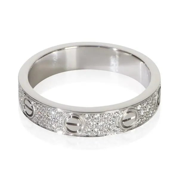 Cartier White Gold Diamond Small Model Love Ring