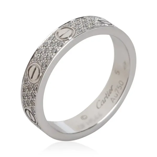 Cartier White Gold Diamond Small Model Love Ring