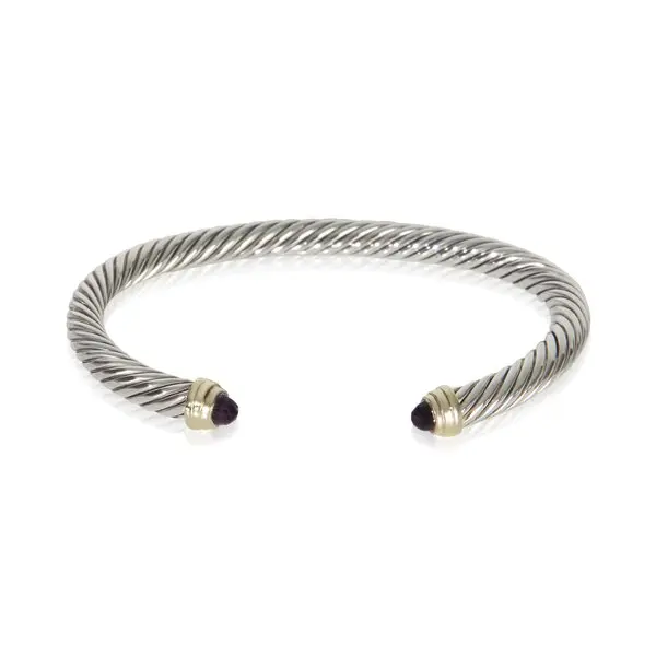 David Yurman Sterling Silver Amethyst Cable Classic Bracelet - Sterling_silver