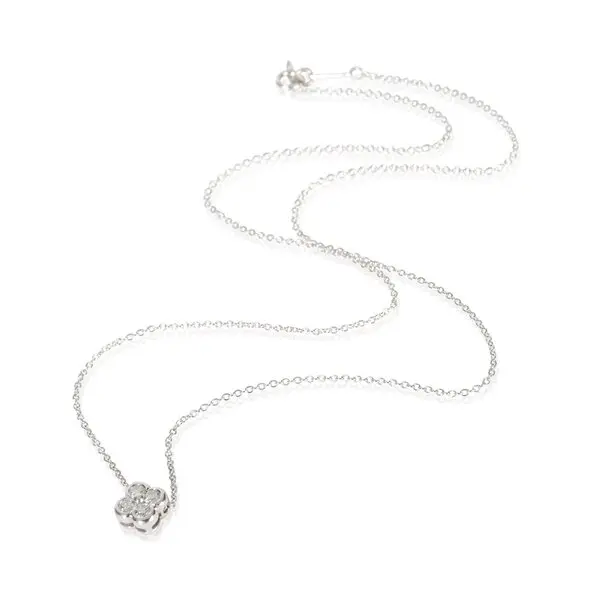 Tiffany & Co. Sterling Silver Diamond Lace Pendant Necklace