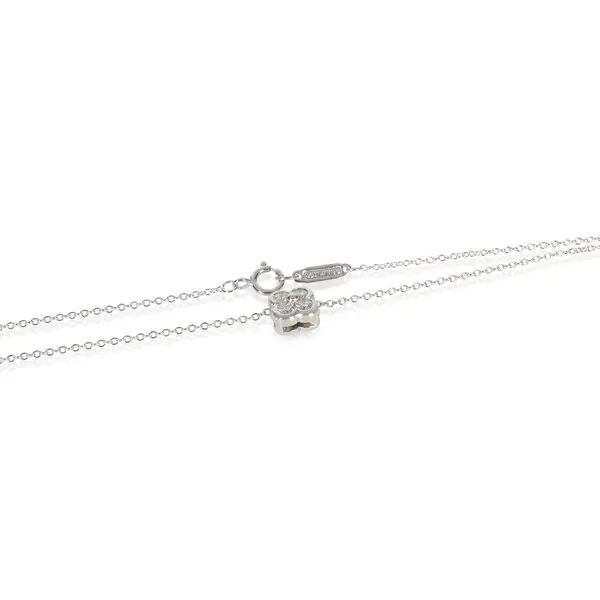 Tiffany & Co. Sterling Silver Diamond Lace Pendant Necklace