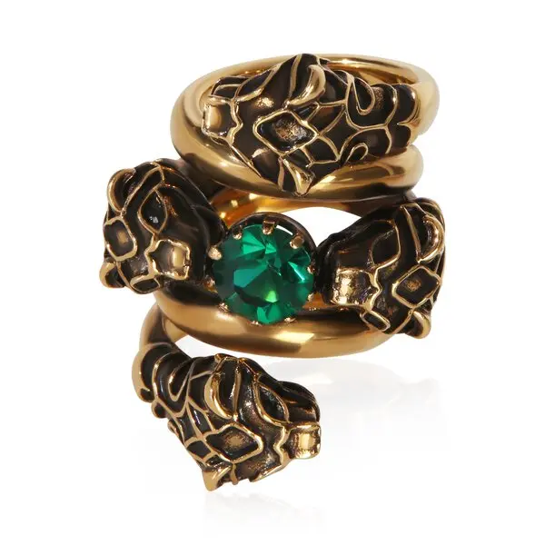 Gucci Gold-plated Tigers Hear Wrap Ring - Gold_plated