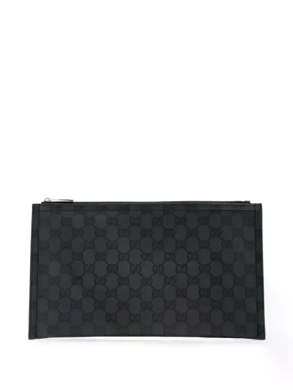 Gucci Gg Supreme Canvas Clutch Bag - Black