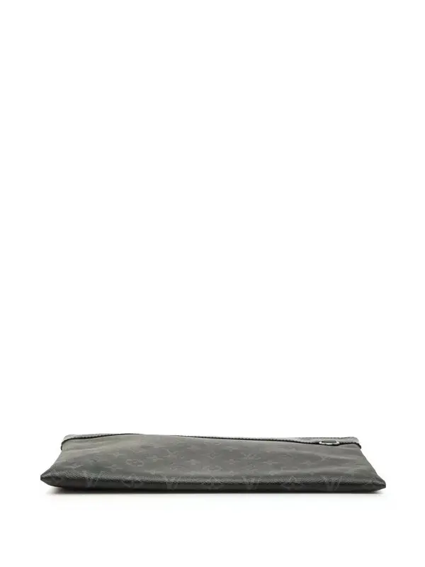 LOUIS VUITTON Monogram Eclipse Discovery Pochette Gm Clutch Bag - Black