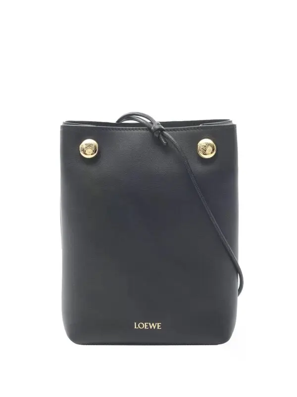 Loewe Smooth Calfskin Pebble Pouch Crossbody Bag - Black