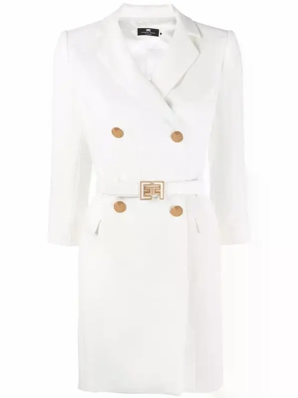 Elisabetta Franchi Notched Lapel Double-breasted Dress