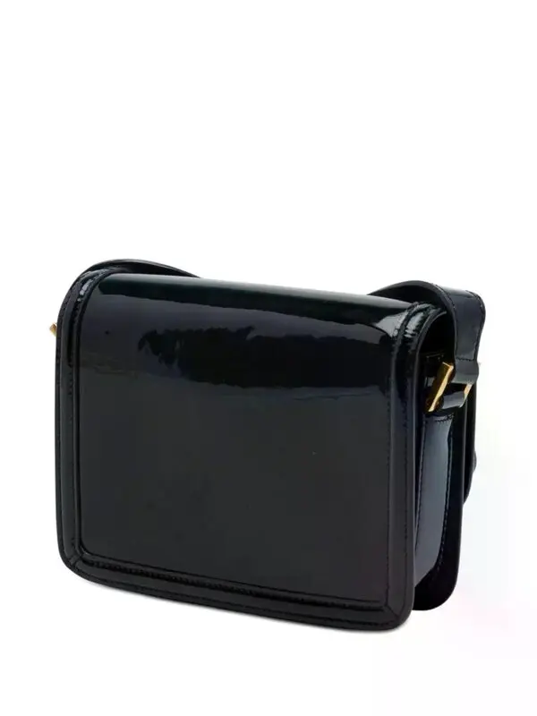 Saint Laurent Patent Leather Solferino Satchel Bag - Black
