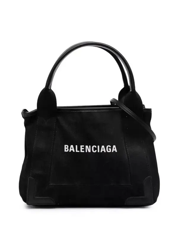 Balenciaga Navy Cabas Xs Satchel - Black