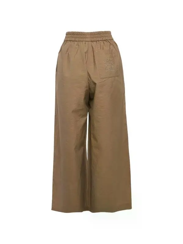 Loewe X Paula's Ibiza Anagram Wide-leg Cropped Trousers