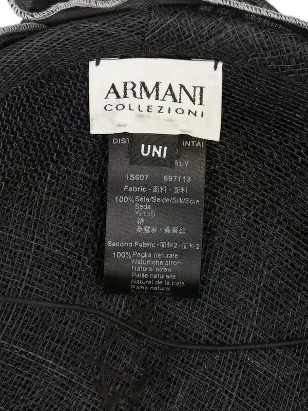 Giorgio Armani Silk Straw Floral Fascinator