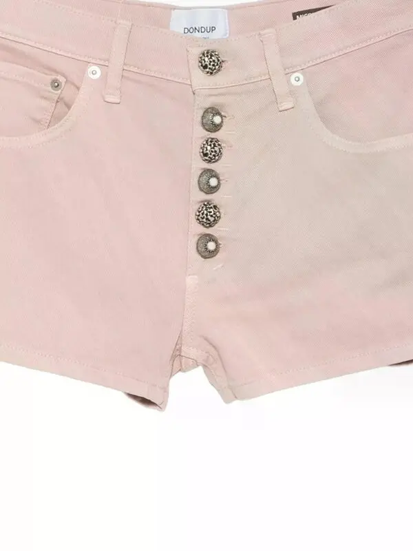DONDUP Embellished Button Fly Shorts - Pink