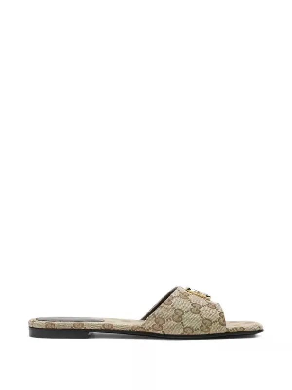 Gucci Double G Canvas Slides