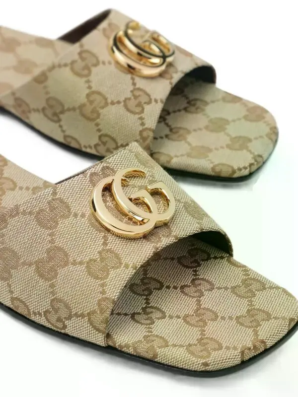 Gucci Double G Canvas Slides