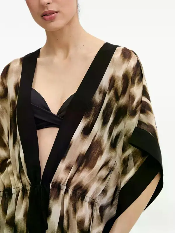 Dkny Leopard-print Kaftan