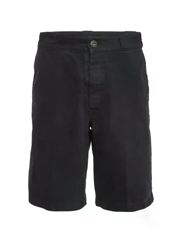 Prada Embroidered Logo Cotton Shorts