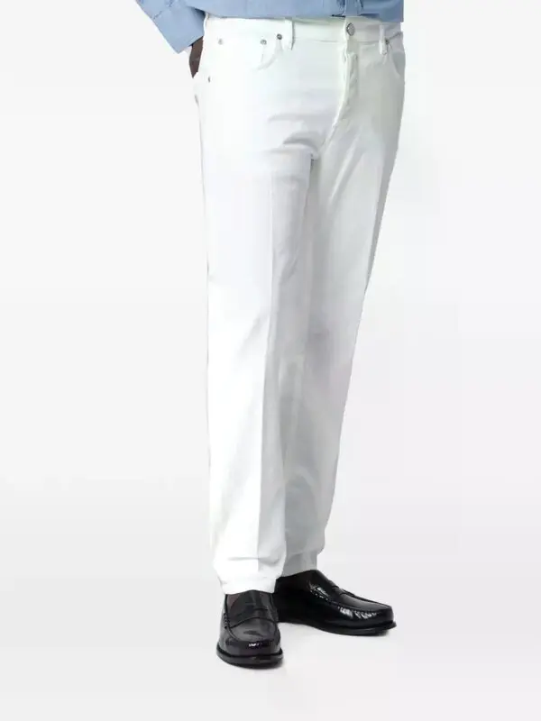 PT TORINO Logo Patch Tapered-leg Jeans - White
