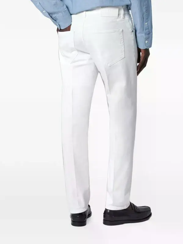PT TORINO Logo Patch Tapered-leg Jeans - White