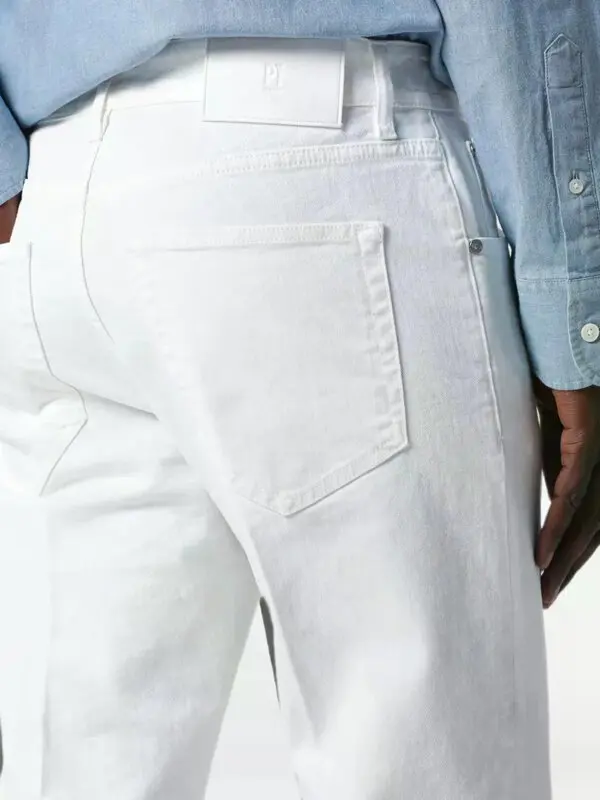 PT TORINO Logo Patch Tapered-leg Jeans - White