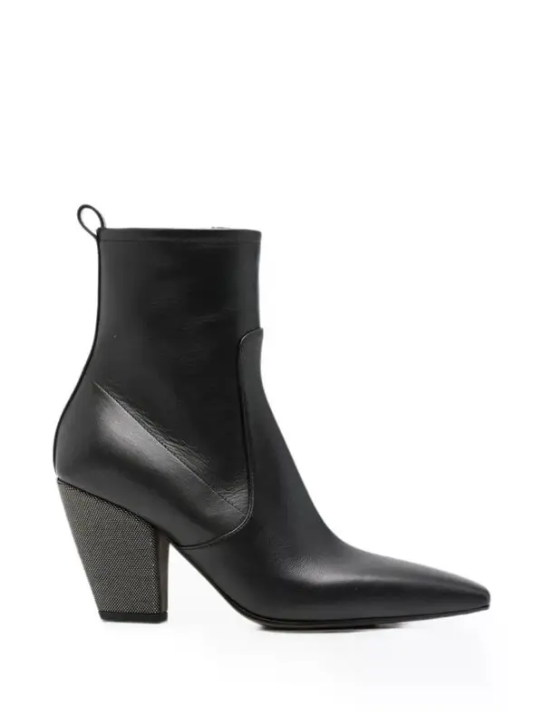Brunello Cucinelli Monili Embellished Pointed Toe Boots