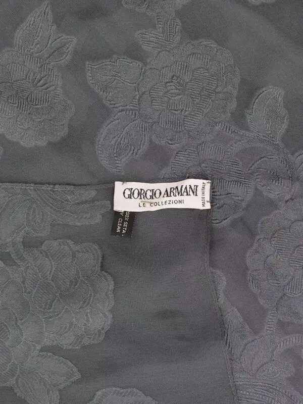 Giorgio Armani Floral-embroidered Scarf