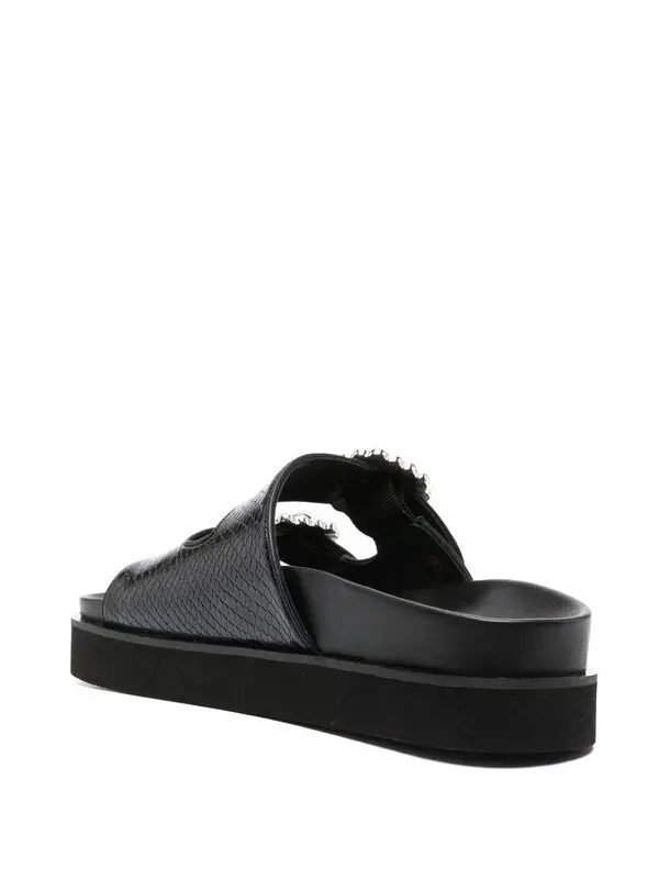 Maje Embellished Snakeskin Effect Sandals