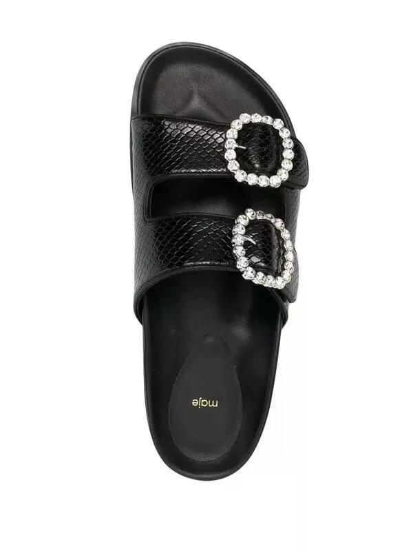 Maje Embellished Snakeskin Effect Sandals