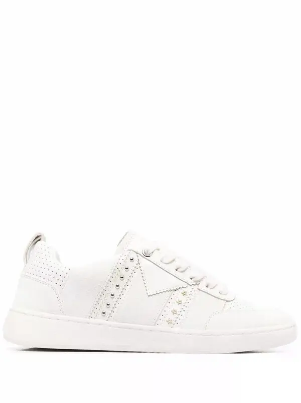 Maje Embellished Leather Sneakers