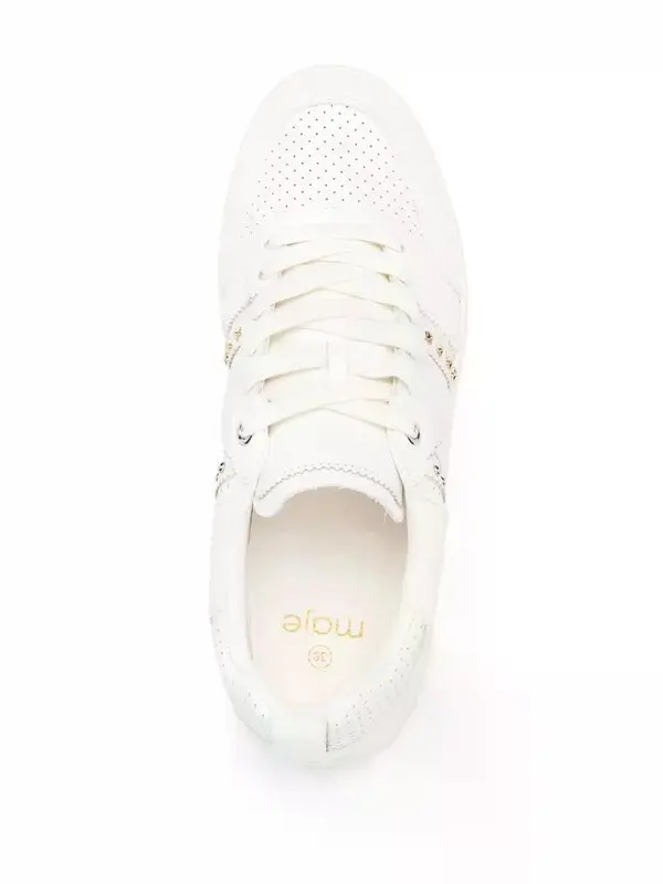 Maje Embellished Leather Sneakers