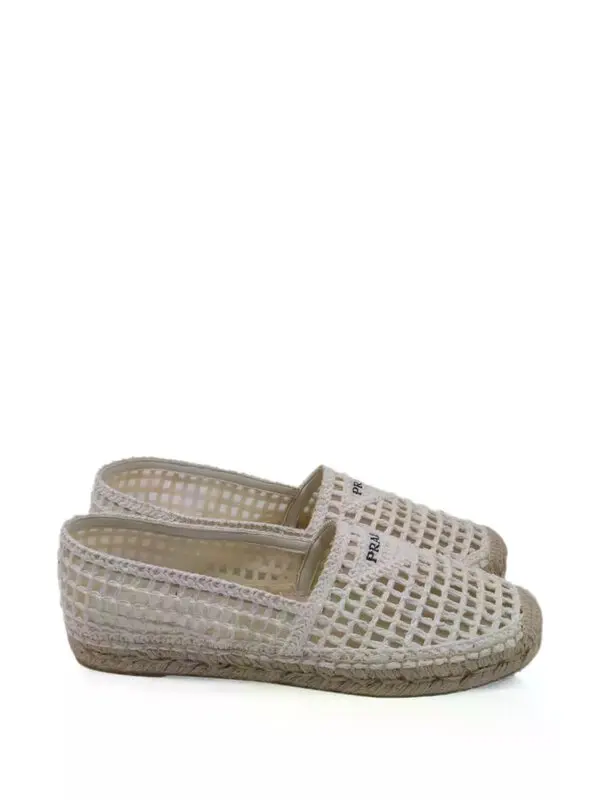 Prada Crochet Raffia Espadrilles