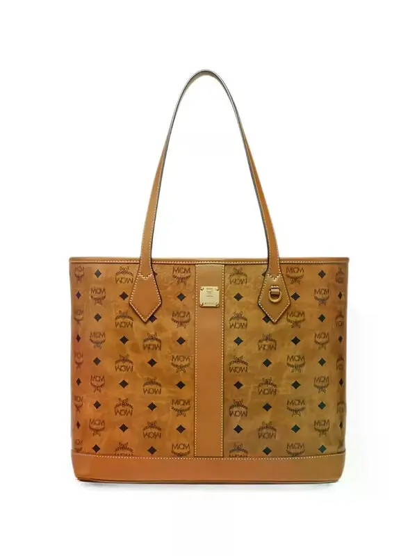 Mcm Visetos Monogram Tote Bag - Neutrals