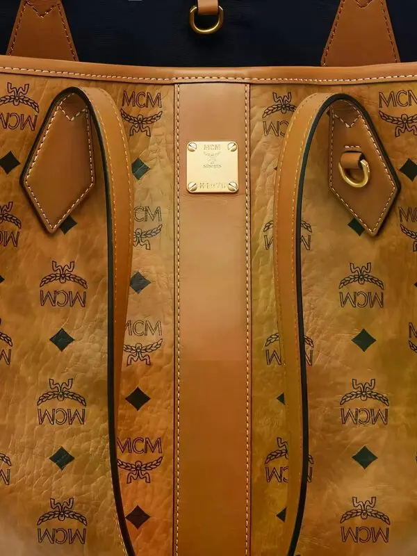 Mcm Visetos Monogram Tote Bag - Neutrals