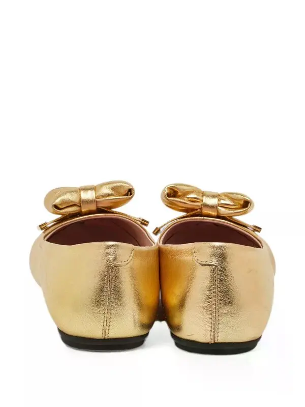 Moschino Leather Bow Ballet Flats