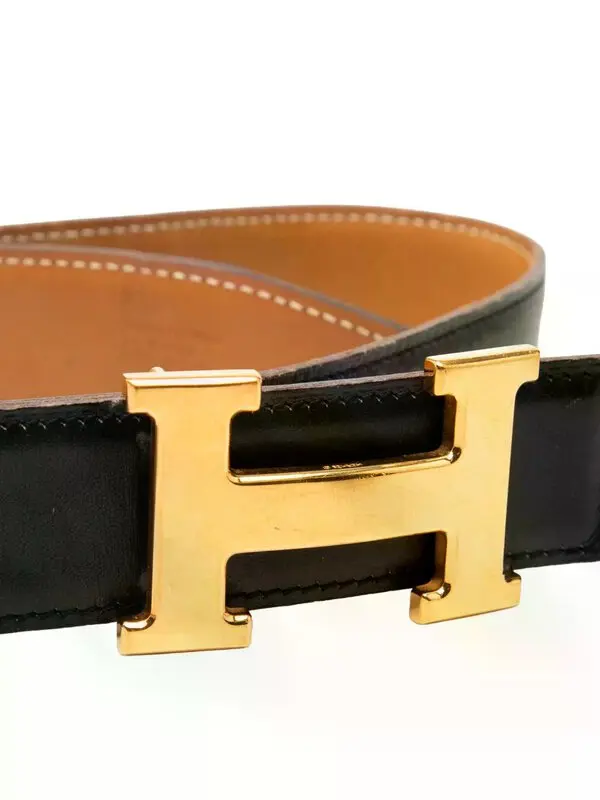 Hermès Box Calf Constance Reversible Belt - Black