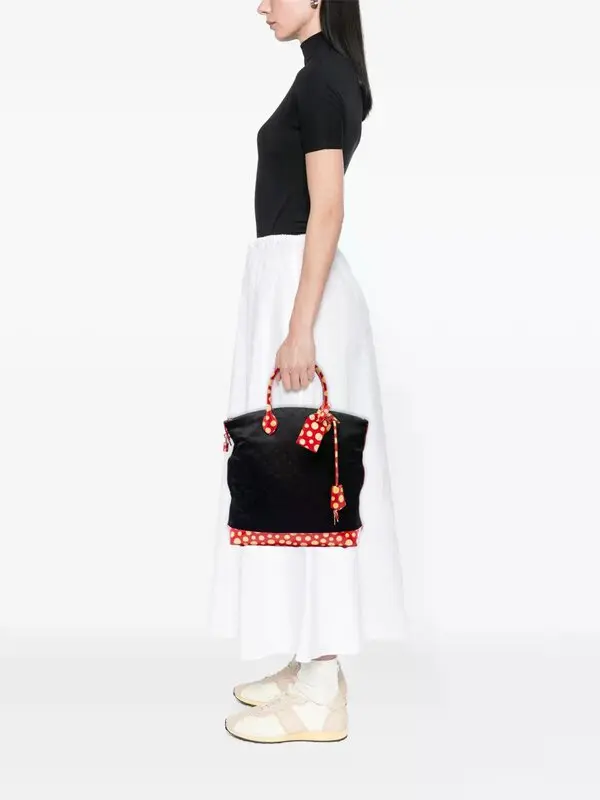 LOUIS VUITTON Yayoi Kusama Dots Infinity Monogram Lockit Vertical Mm Handbag - Black