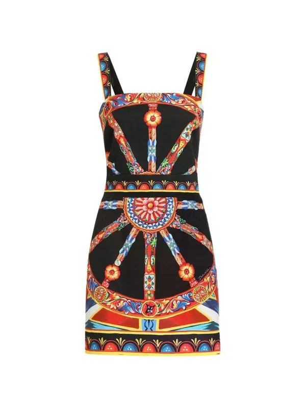 Dolce & Gabbana Carretto Print Fabric Short Dress