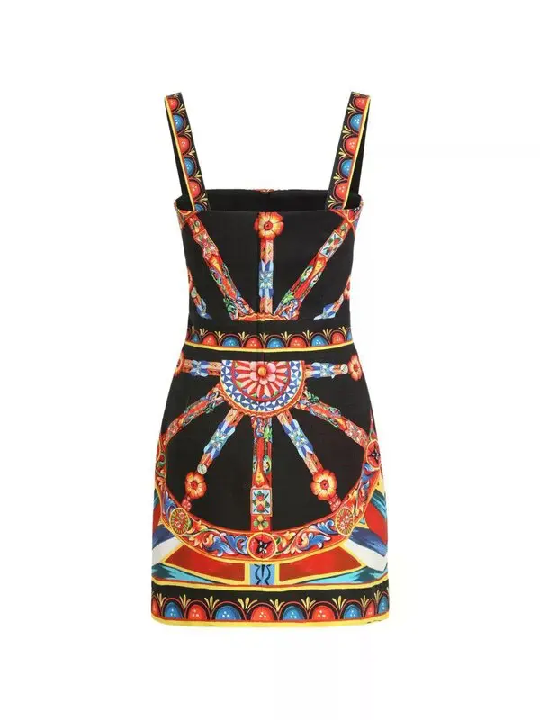 Dolce & Gabbana Carretto Print Fabric Short Dress