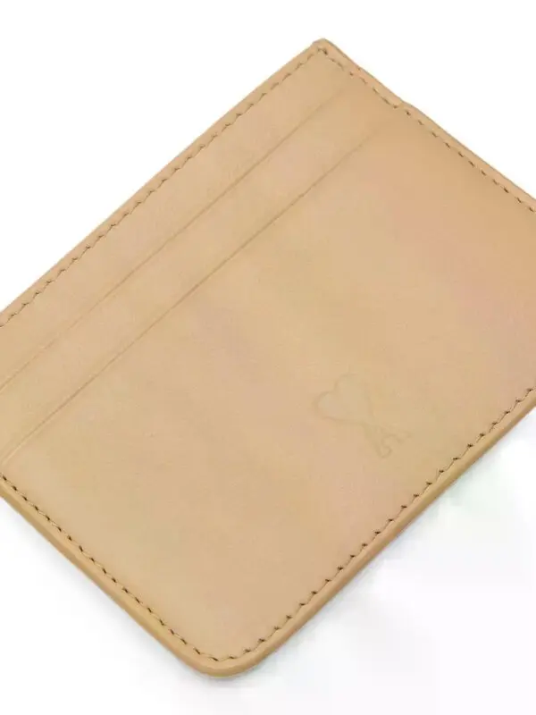 AMI Paris Cowhide-leather Card-holder With De Coeur